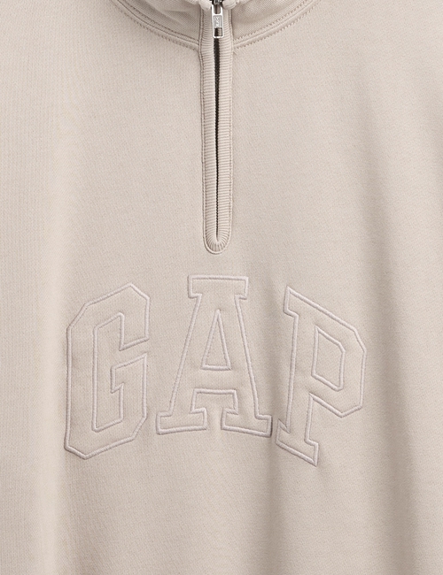 Shop Heavyweight Oversized Logo Half-Zip Pullover for | GAP UAE